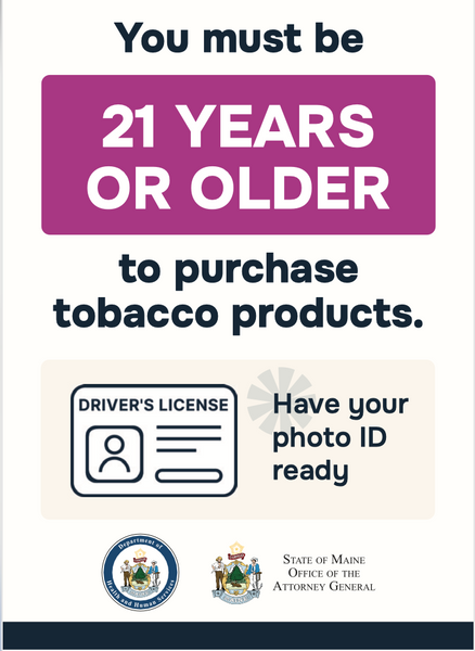 Tobacco – "Maine Tobacco Retailer" – Maine Prevention Store